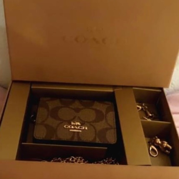 Coach | Bags | Coach Gift Set Mini Wallet With Chain New | Poshmark